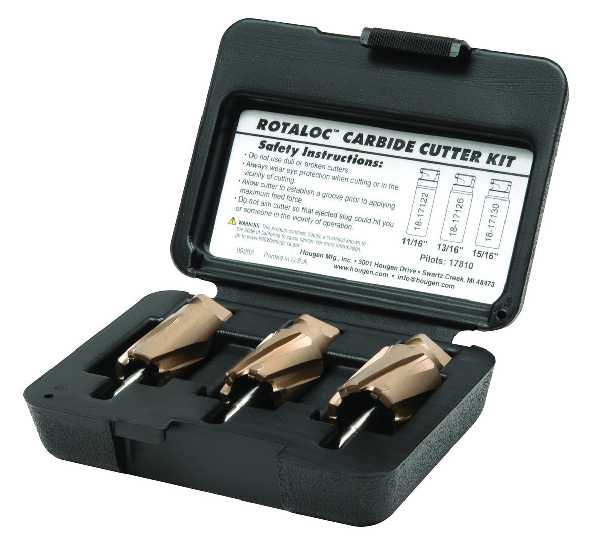 Hougen 18-17707 RotaLoc Carbide Cutter Kit – 11/16", 13/16", 15/16" fo ...
